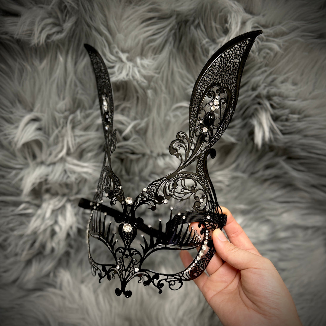 Women's Bunny Masquerade Mask, Venetian Laser Cut Bunny Mask, Rabbit M ...