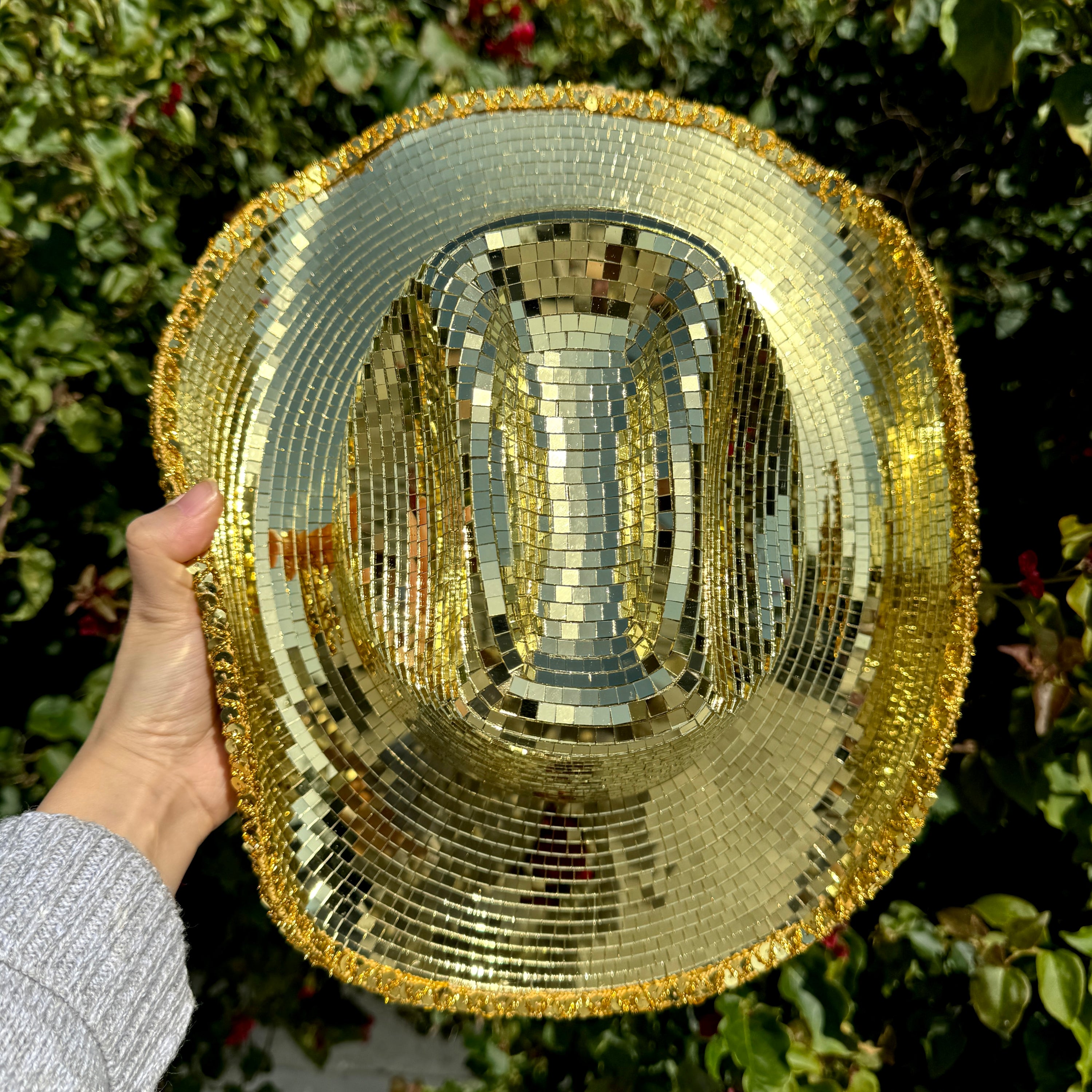 Disco Ball Mirror Cowboy Hat, Sparkly Concert Hat for Music Festivals ...