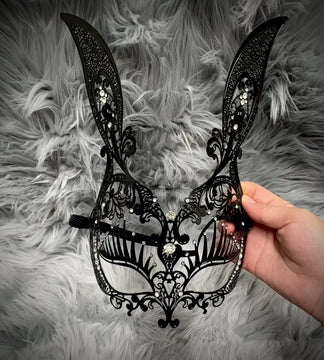 Women's Bunny Masquerade Mask, Venetian Laser Cut Bunny Mask, Rabbit M ...